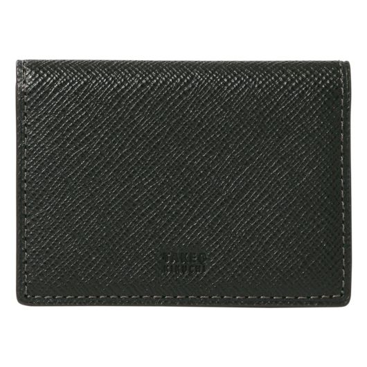 タケオキクチ カードケース パスケース 薄型 二つ折り 本革 レザー